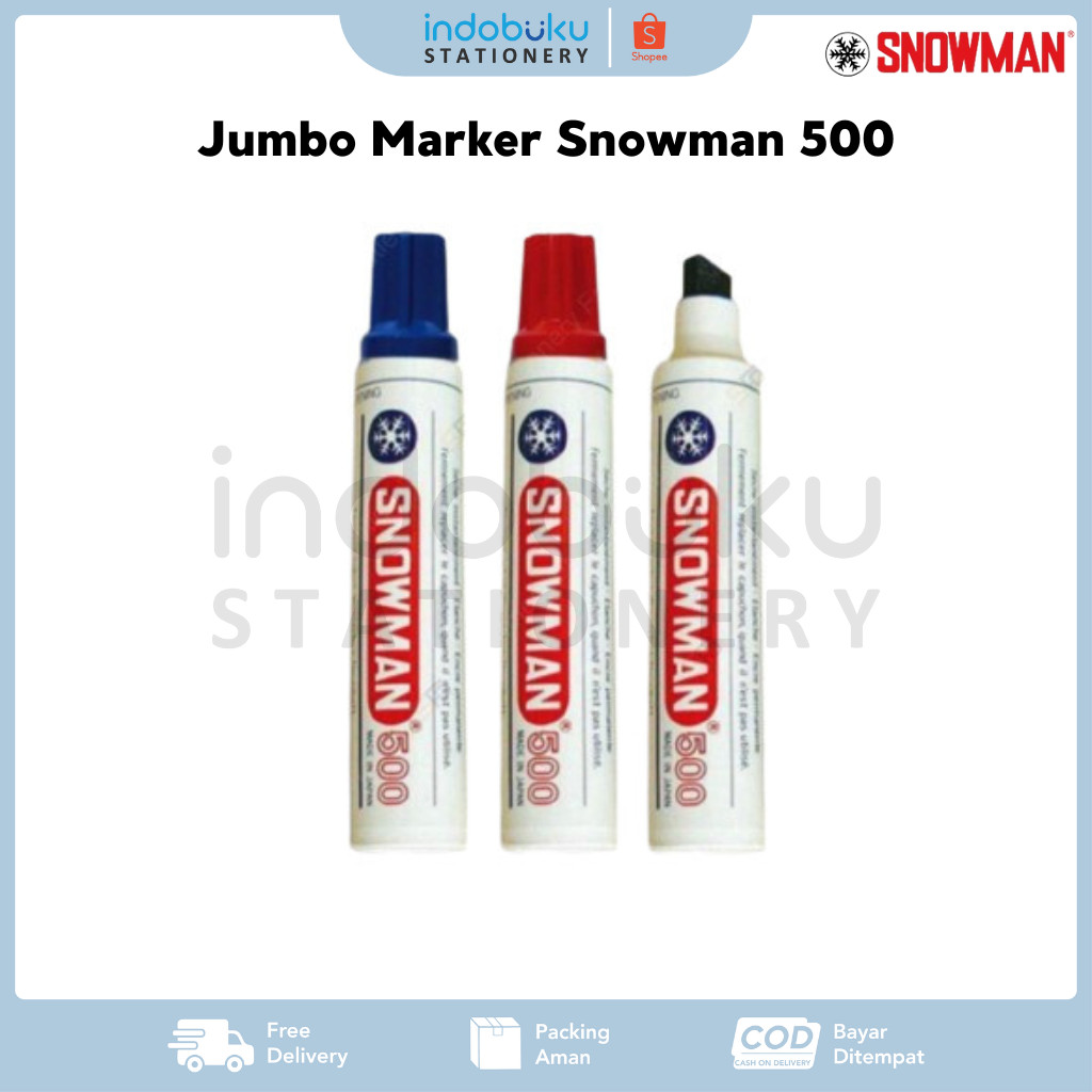 Jual Jumbo Marker Snowman 500 / Spidol Jumbo Permanen Snowman 500 ...