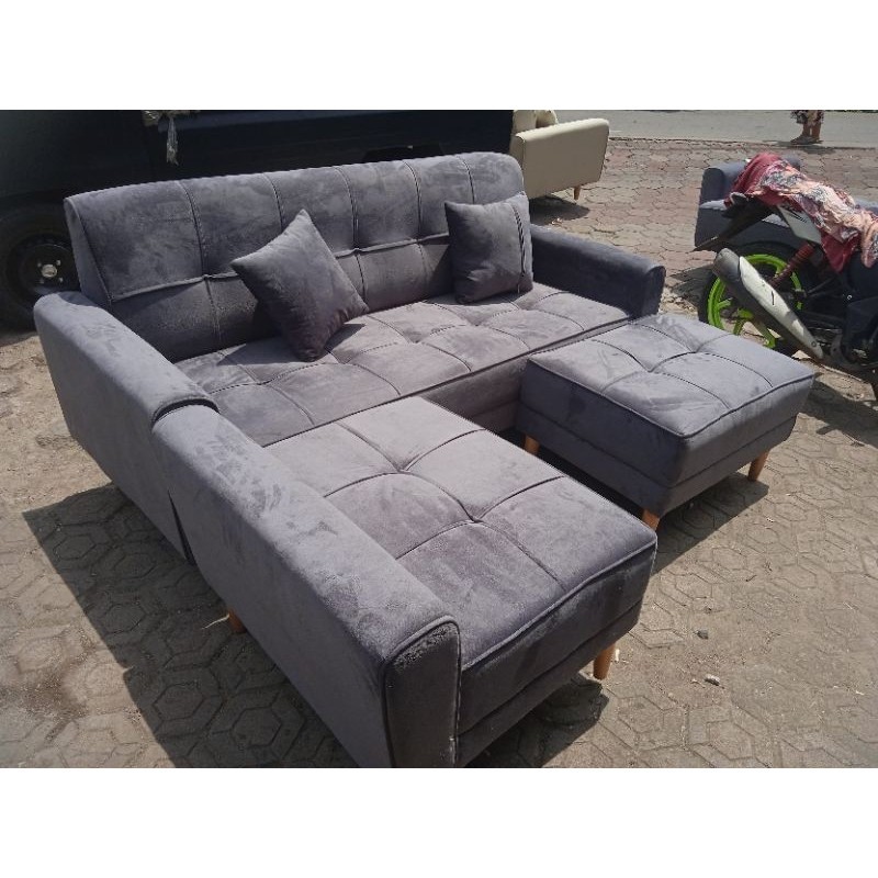 Jual Brenda - Sofa Minimalis Ruang Tamu | Sofa 3 Seat + Stool Sandaran ...