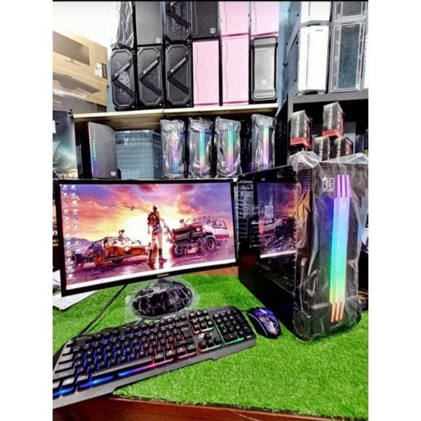 Jual PC gaming editing core i7 ram 16gb vga 4gb gt 1030 hdd 1 tera ssd 240 gb monitor 24 Curved ...
