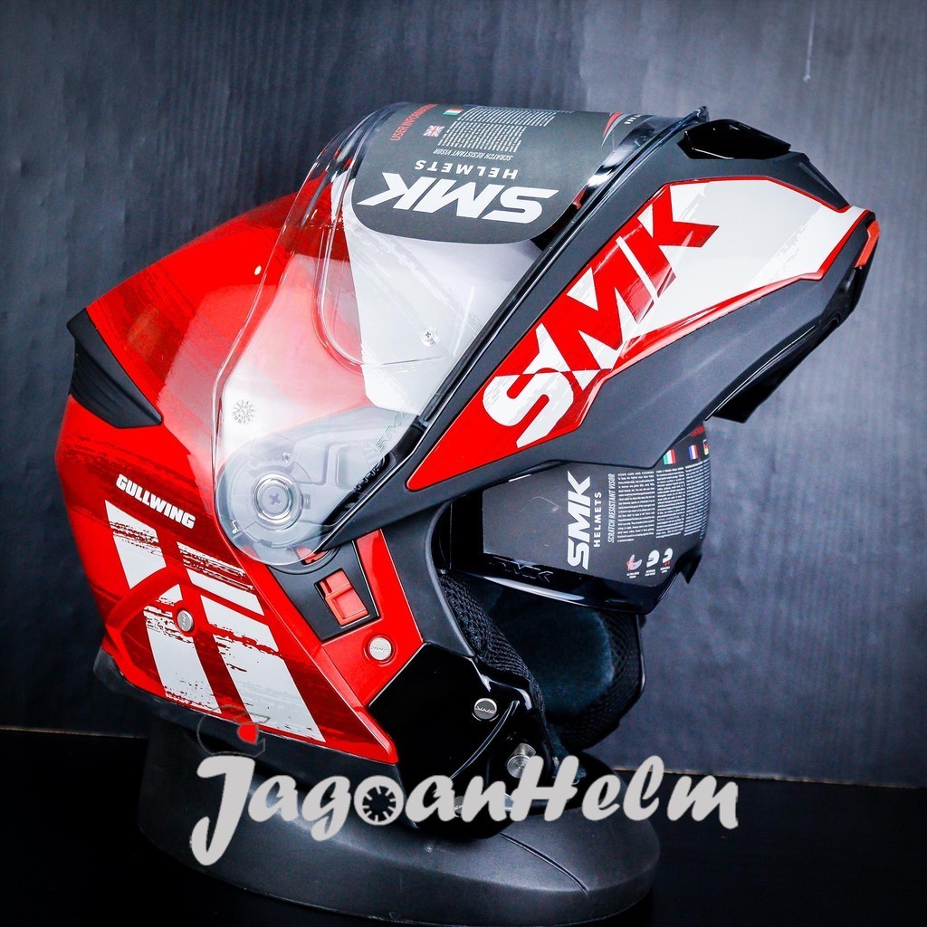 Jual HELM SMK GULLWING TOURLEADER GL363 | GREY RED | MODULAR | Shopee ...