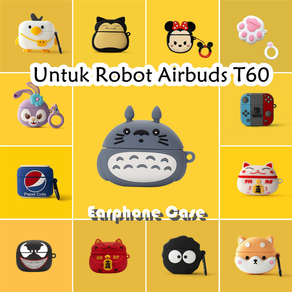 Jual 【variety】Untuk Robot Airbuds T60 Case Kreatif Kartun Briket Soft ...