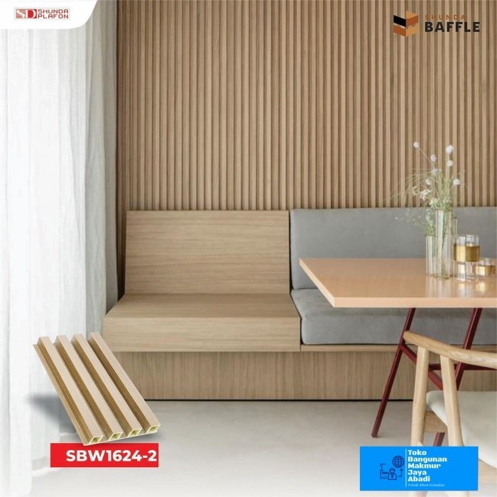 Jual Baffle / Wall Panel PVC Shunda SBW 1624-2 Maple | Shopee Indonesia