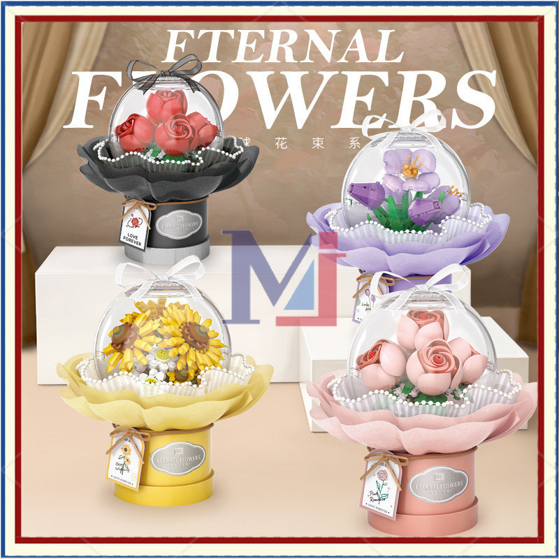 Jual 【COD】Mainan Bricks Bunga Buket Bunga Rose Bunga Hadiah Kado Ulang ...