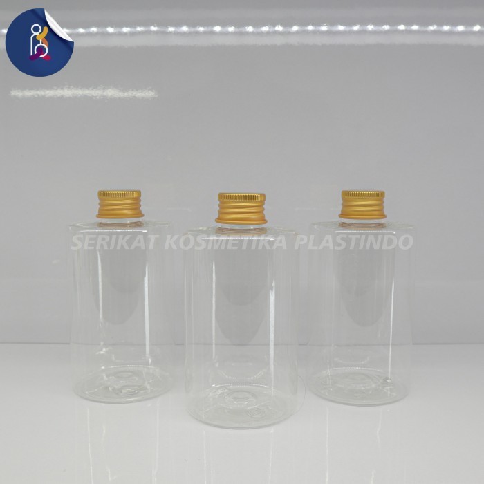 Jual BOTOL RF DIOLY 250ML BOTOL PLASTIK TUTUP ULIR ALMUNIUM GOLD 250 ML ...