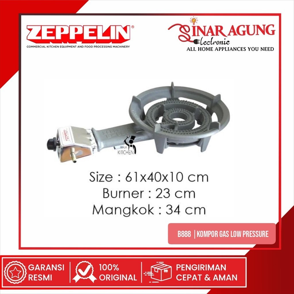 Jual KOMPOR GAS ZEPPELIN LOW PRESSURE B88 / B888 100% ORI B888 | Shopee ...