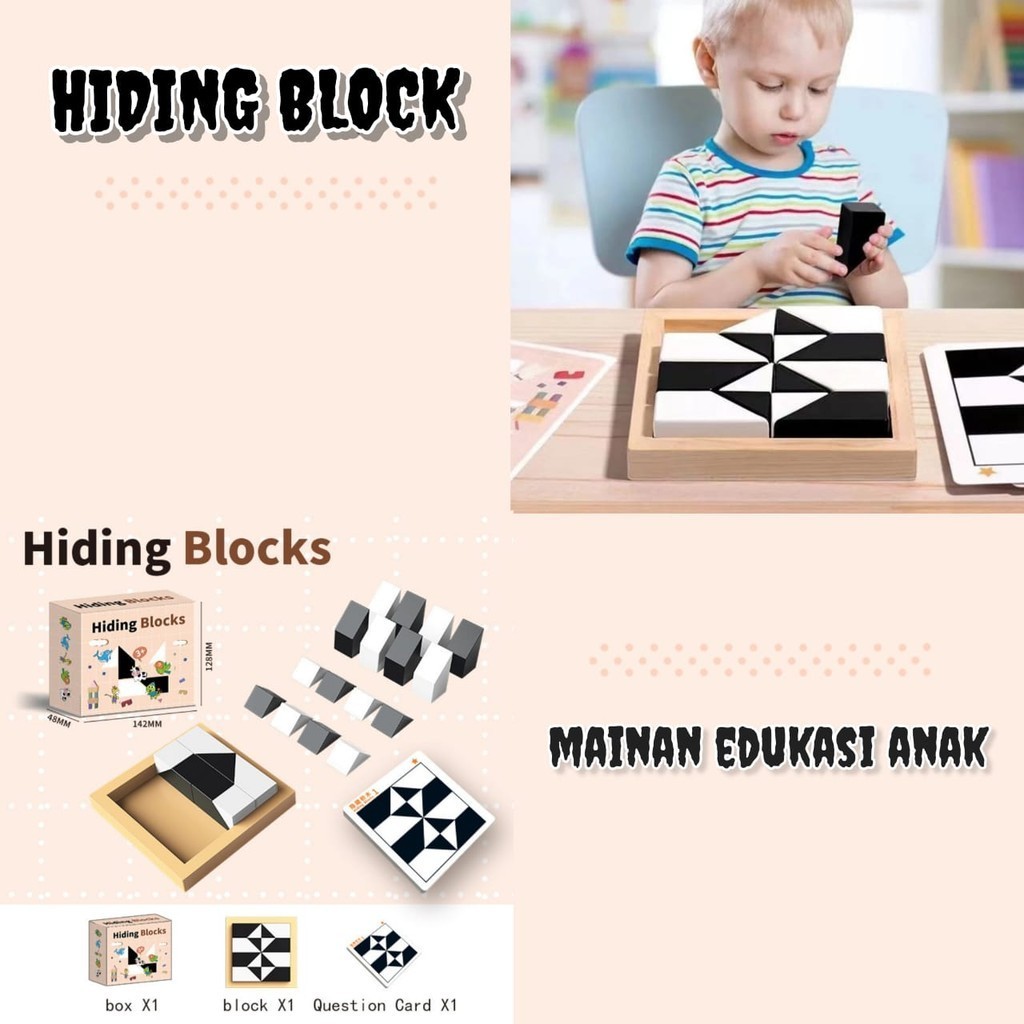 Jual MAINAN EDUKASI ANAK HIDING BLOCKS MAINAN PUZZLE TANGRAM MAINAN ...