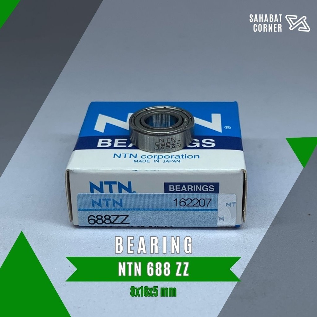 Jual Bearing NTN 688 ZZ Japan Bering Tutup Besi Dua Sisi Laher Klaher ...