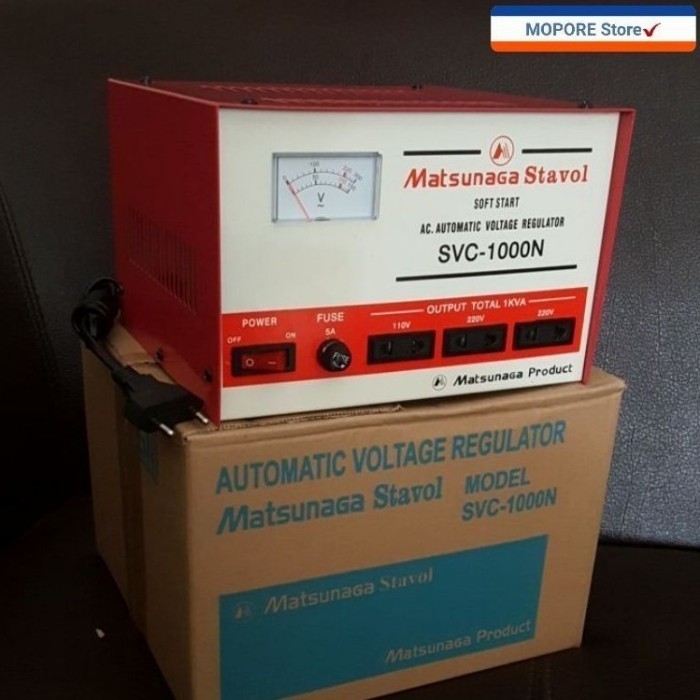 Jual Stabilizer MATSUNAGA 1000Watt/STAVOL Matsunaga Type SVC 1000N | Shopee Indonesia