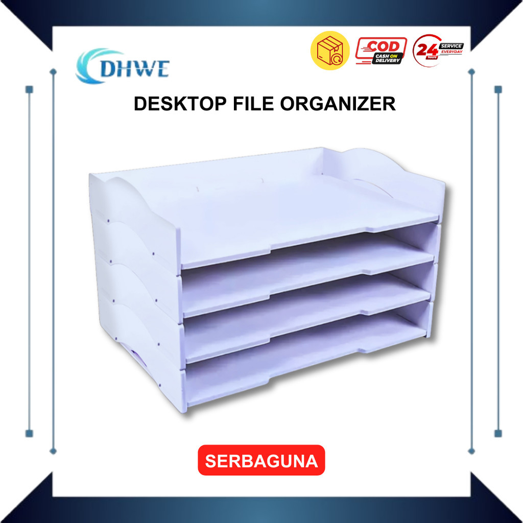 Jual DHWE - Rak File Organizer Desk Organizer Tempat Penyimpanan File ...