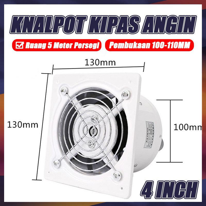 Jual 4Inch Exhaust Fan Dinding/Wall Duct Fan/Kipas Exhaust Ventilasi ...
