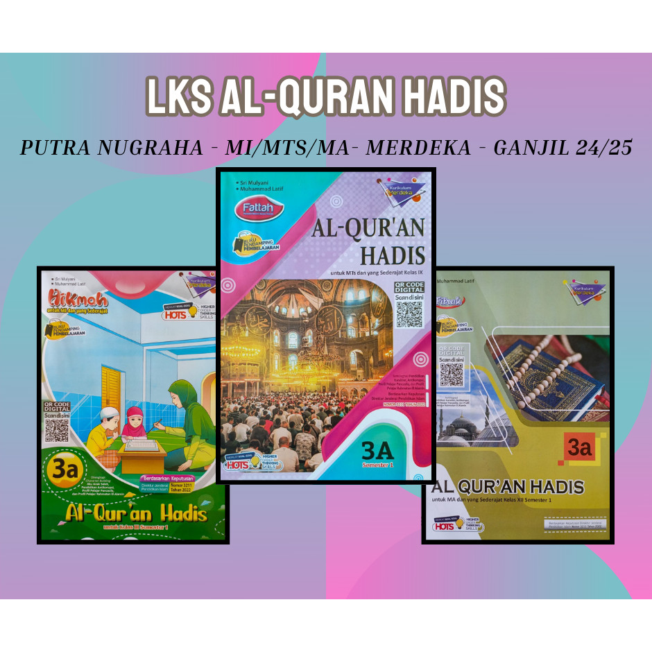 Jual Buku LKS AL-QURAN HADIS PUTRA NUGRAHA MI MTS MA KMA 3211 Merdeka Ganjil 2024/2025 - Terbaru ...