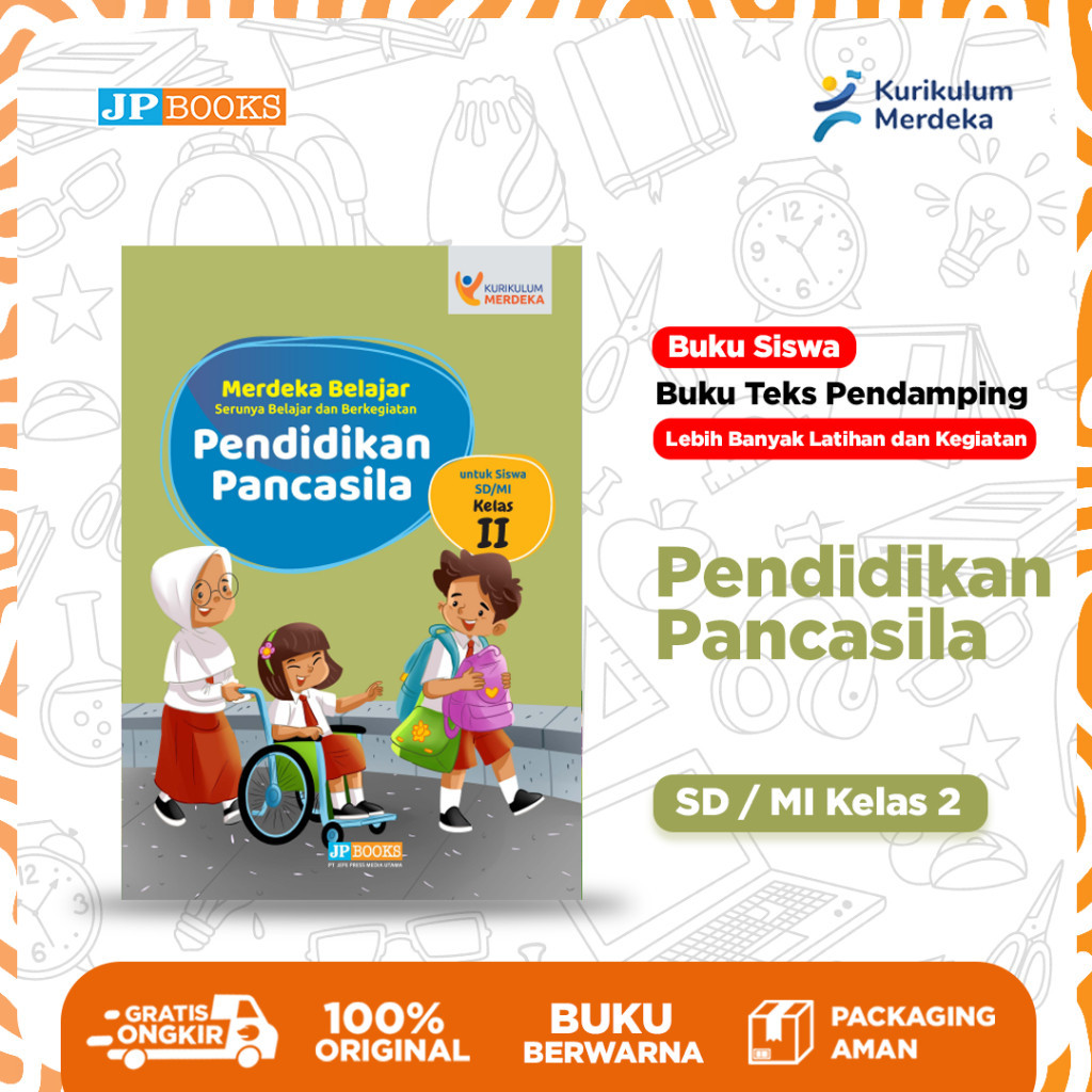 Jual JP Books – Buku Teks Siswa Pendamping Kurmer Sekolah Ppkn Pendidikan Pancasila Sd Kelas 2 ...