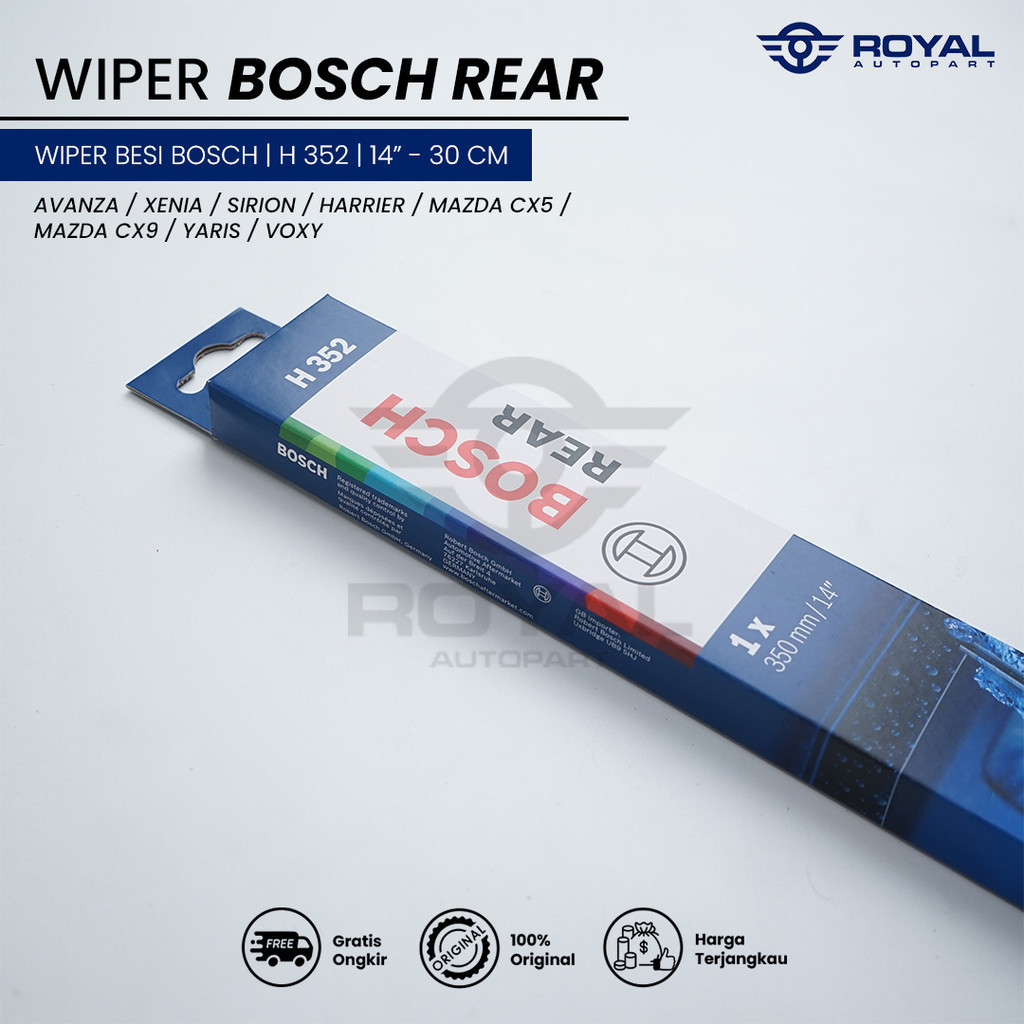 Jual Wiper Rear Bosch H352 14" Inchi / Wiper Kaca Belakang Mobil Avanza / Xenia / Yaris 2013 Upp ...