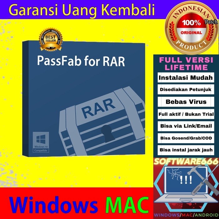 Jual Software Recovery Pass RAR: PassFab for RAR 9 [WIN] SOFTWARE ...