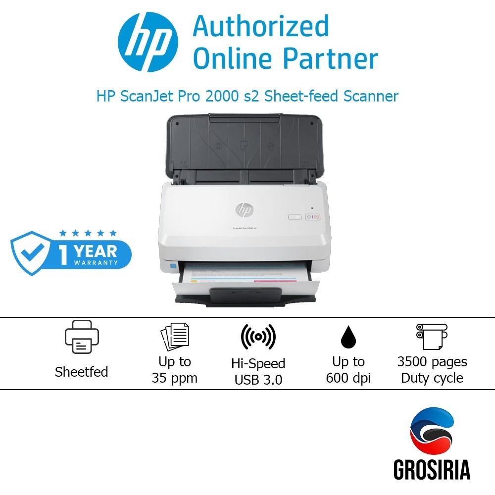 Jual HP Scanner ScanJet Pro 2000 s2 Sheet Feed | Shopee Indonesia