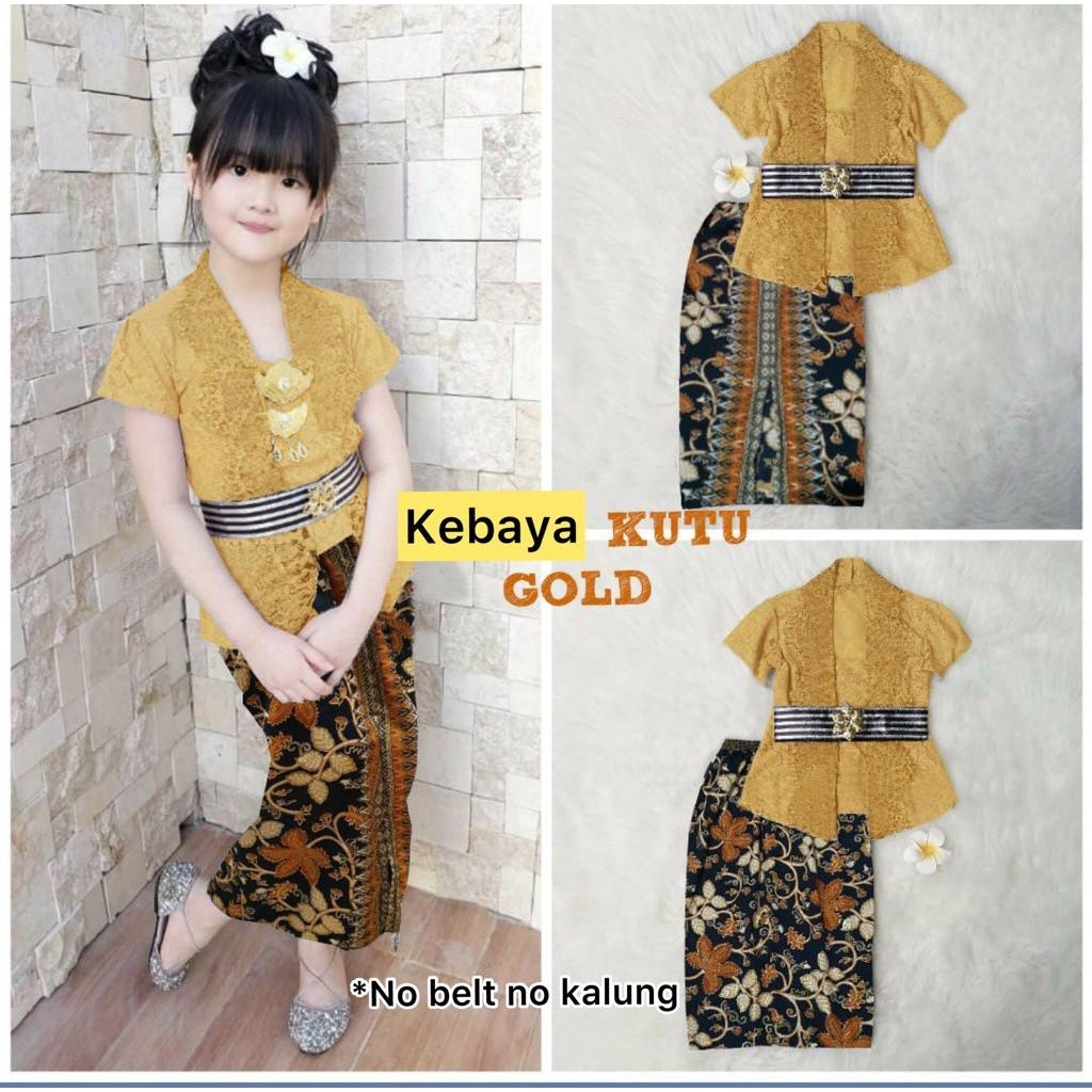 Jual BERKUALITAS Kebaya Anak Perempuan Modern Set Kebaya Anak TK SD Setelan Kebaya Kutubaru Anak ...