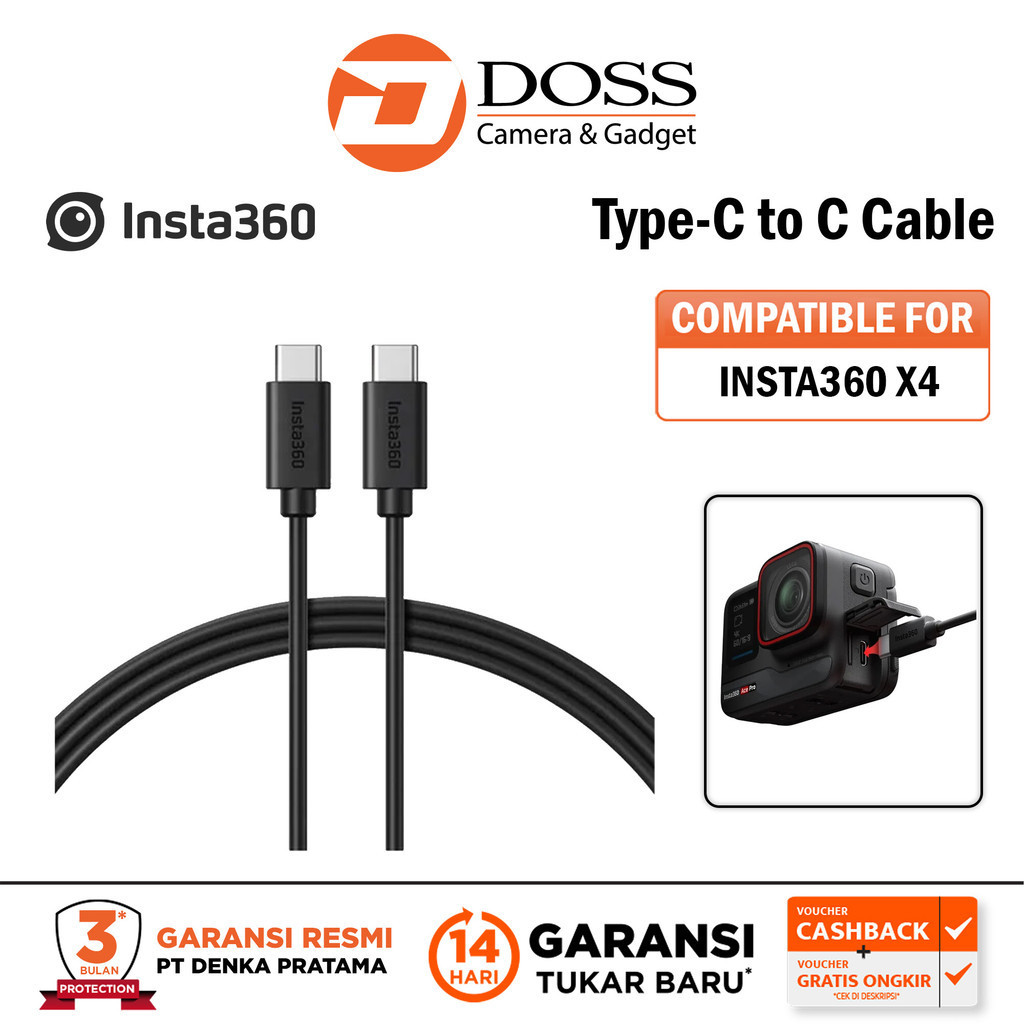 Jual Insta360 Type-C to C Cable For Insta 360 X4 Camera | Shopee Indonesia