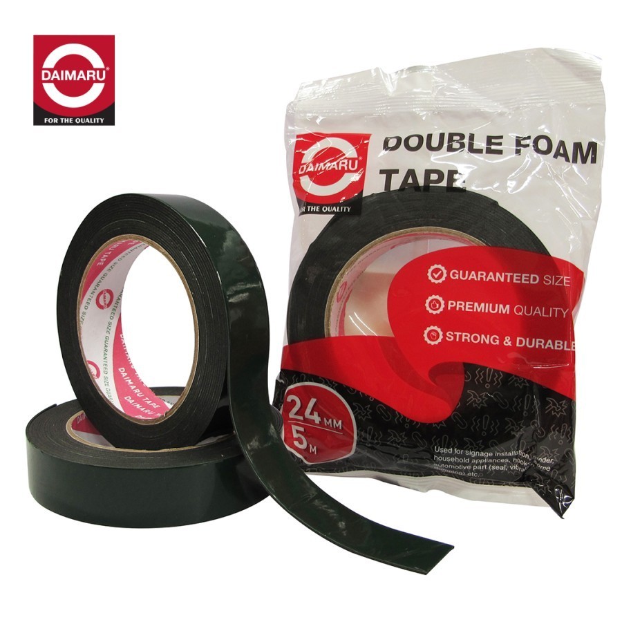 Jual Daimaru Double Foam Tape 24 mm x 5 meter Lakban Busa Perekat 1" inch | Shopee Indonesia