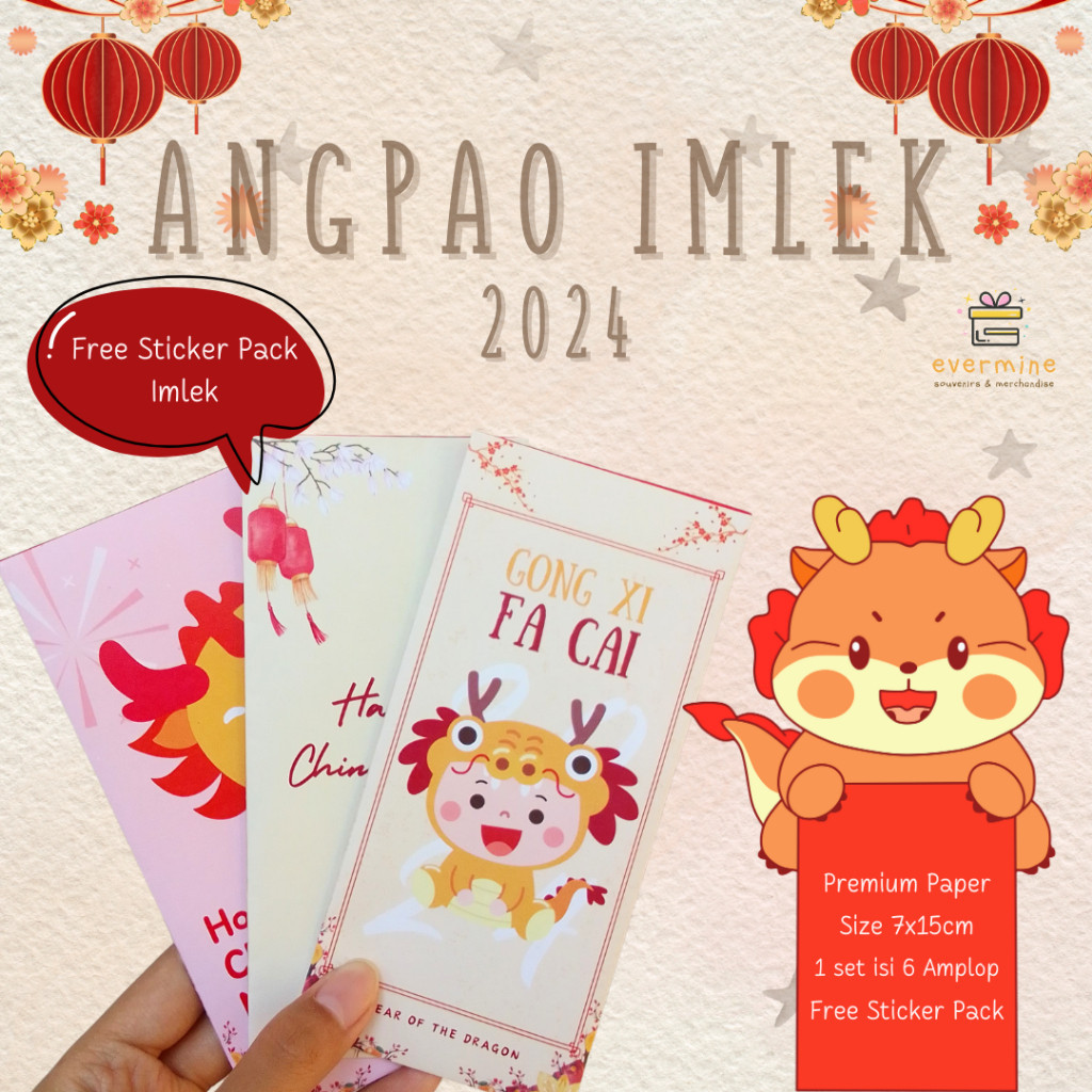 Jual [PREMIUM Angpao] Angpao Amplop Chinese New Year 2024 Shio Tahun ...