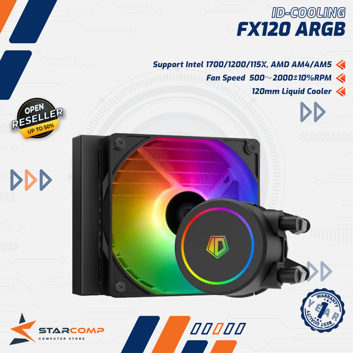 Jual ID-COOLING FX120 ARGB 120mm AIO CPU Liquid Water Cooling Intel AMD ...