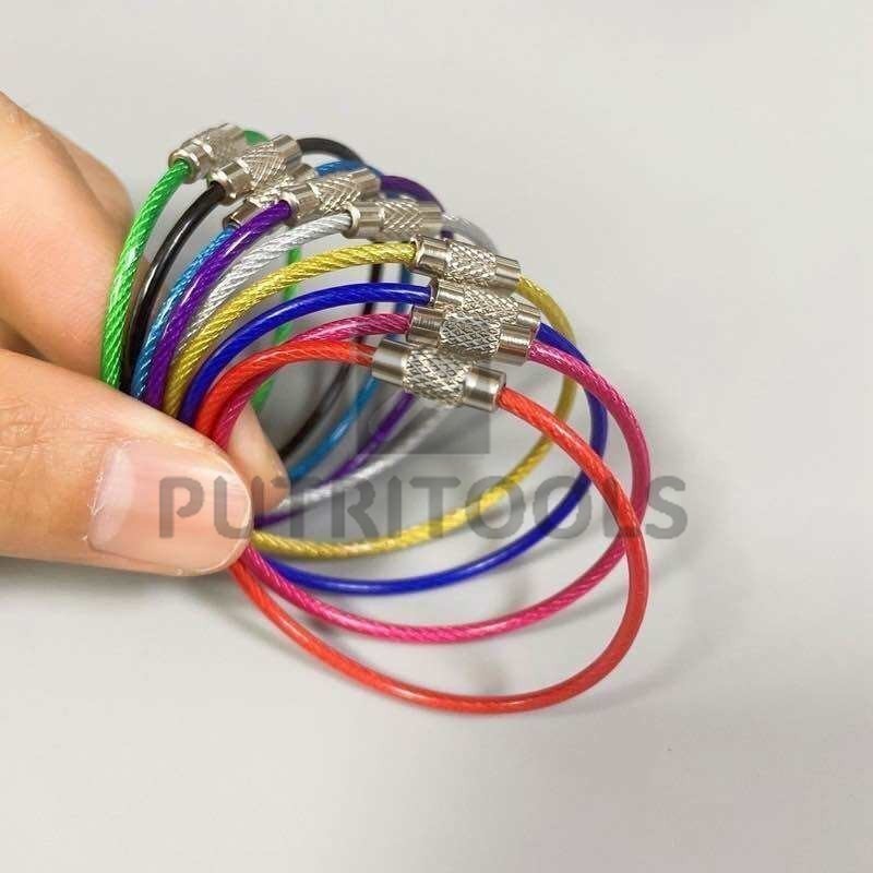 Jual TALI BESI GANTUNGAN KUNCI WIRE STAINLESS STEEL ROPE KEYCHAIN ...