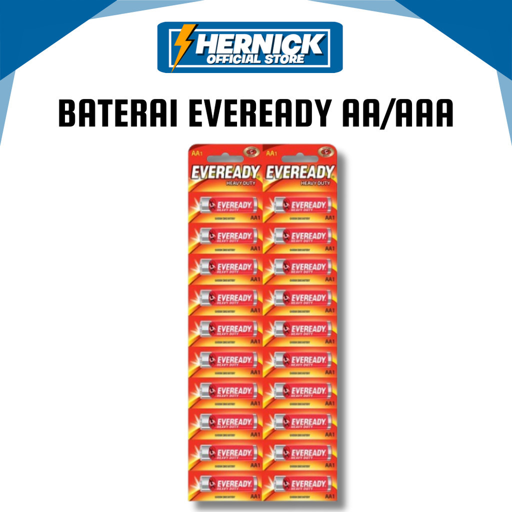 Jual Batre Battery Eveready AA A2 1.5v Heavy Duty Merah Isi 1 Pcs ...
