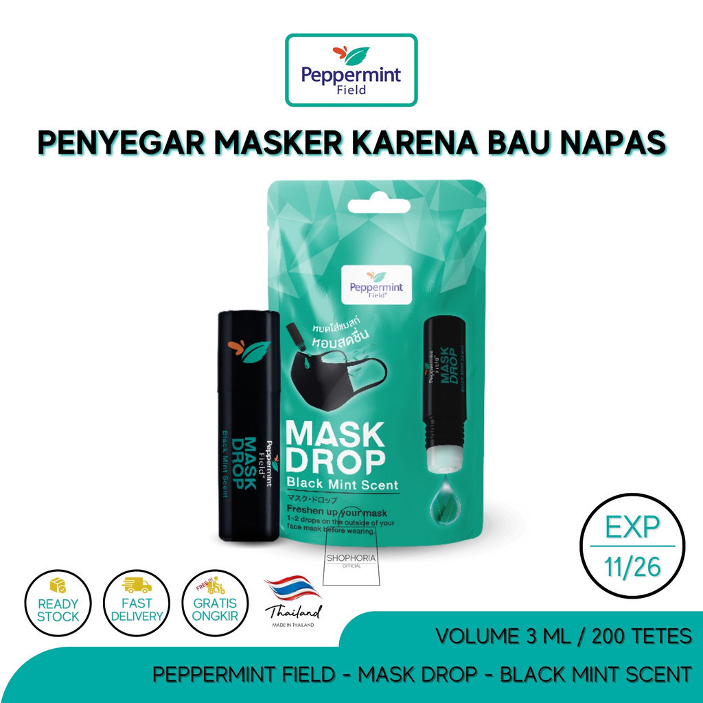 Jual Peppermint Field Mask Drop Black Mint Scent Volume 3 ml cc 200 ...