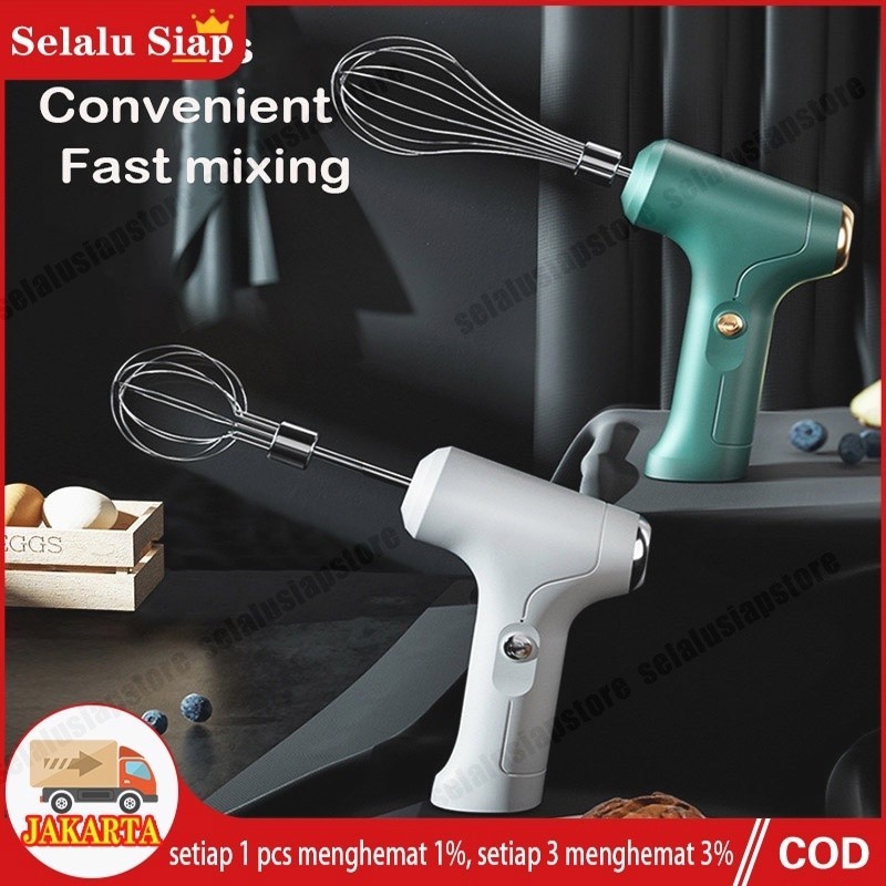 Jual Mixer Tangan Mini Tanpa Kabel USB Rechargeable Hand Mixer 2 ...