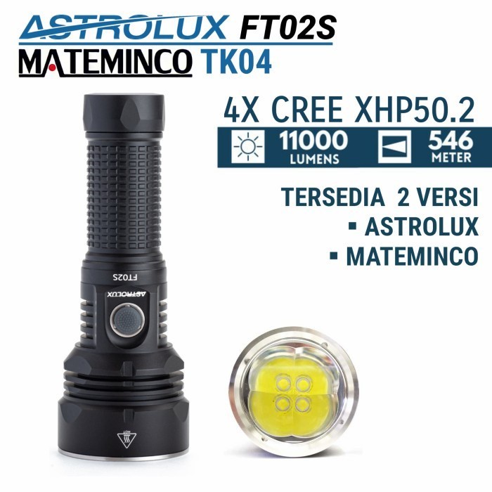 Jual ASTROLUX FT02S MATEMINCO TK04 SENTER LED CREE 4x XHP50.2 XHP50B | Shopee Indonesia