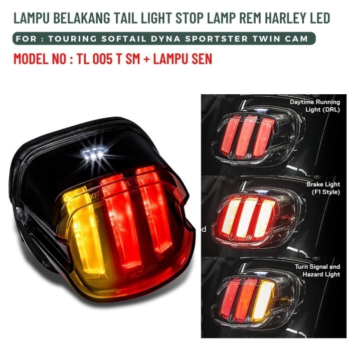 Jual LAMPU BELAKANG STOPLAMP REM LED HARLEY TWIN CAM TL 005 T SM PLUS SEN | Shopee Indonesia