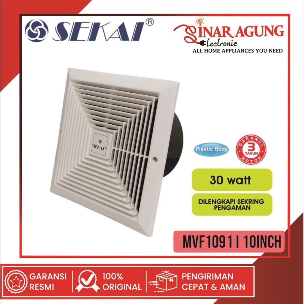 Jual SEKAI MVF1091 / MVF-1091 EXHAUST FAN 10 INCH - GARANSI RESMI | Shopee Indonesia