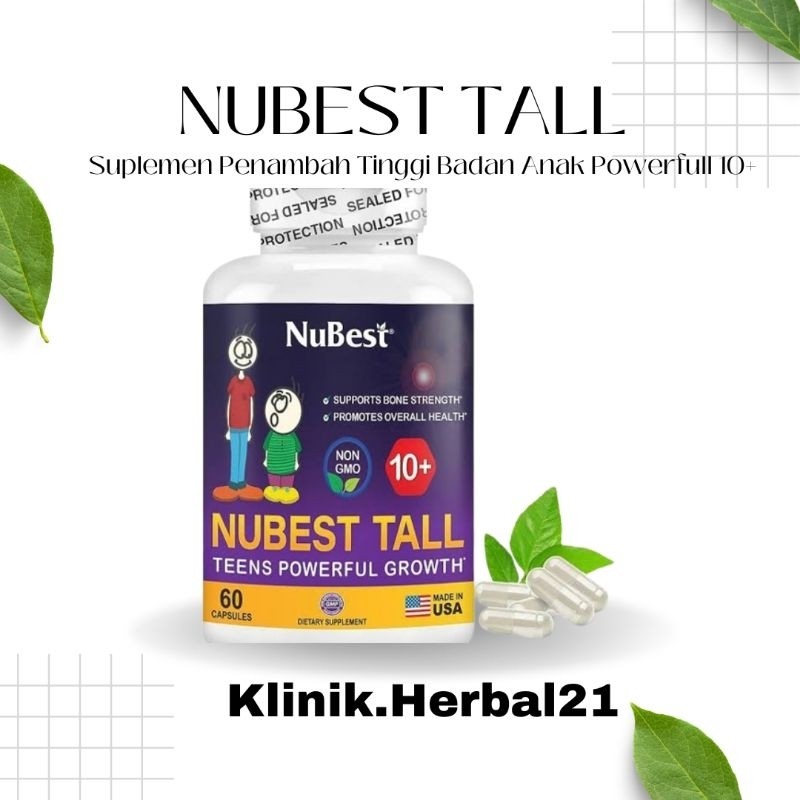 Jual NUBEST TALL 10+ GROWTH HEIGHT MAXIMIZING PENAMBAH TINGGI BADAN ...