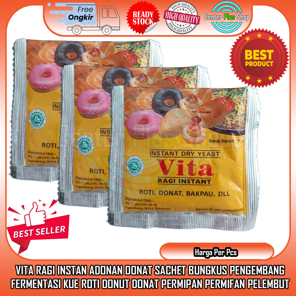 Jual Vita Adonan Donat Instant Ragi Sachet Bungkus Pengembang ...