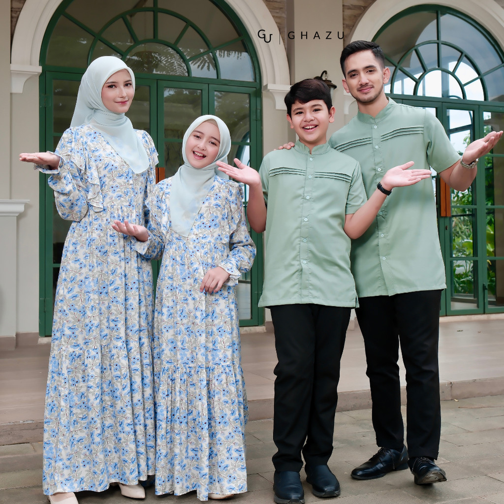 Jual Ghazu Aruna Family Set Baju Couple Keluarga Sarimbit Lebaran 2025 ...