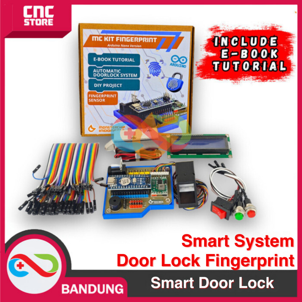 Jual KIT FINGERPRINT ARDUINO SMART SECURITY SYSTEM DOORLOCK DIY PROJECT ...