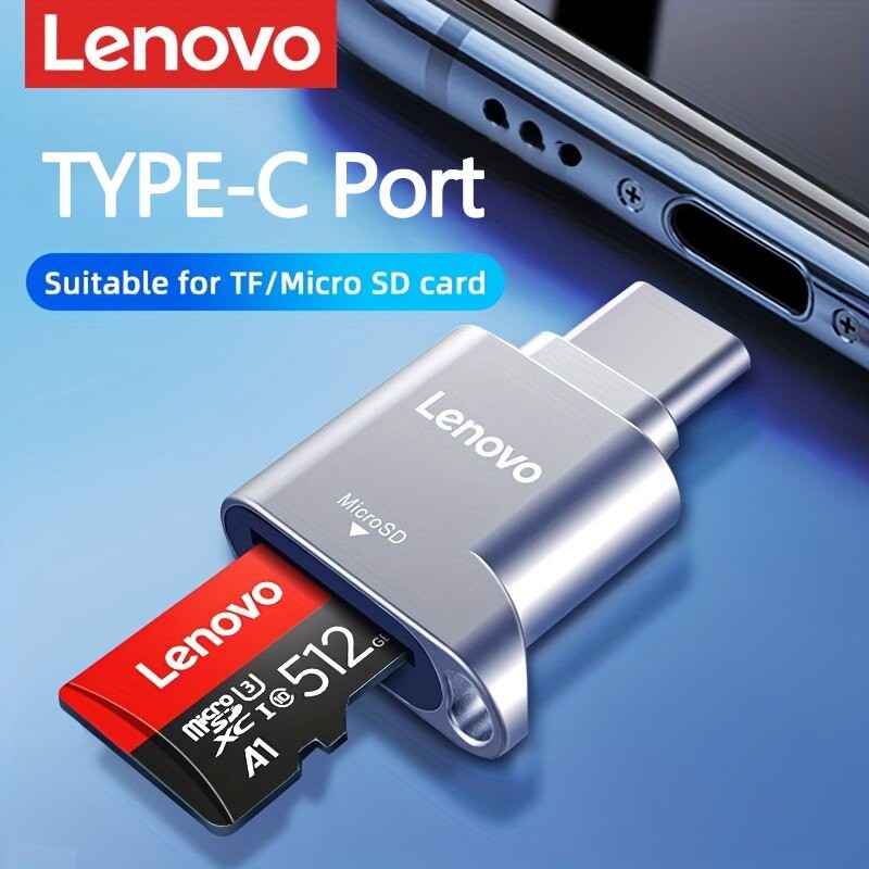 Jual Lenovo Micro SD Card Reader, USB C to SD Card Reader, Type C TF ...