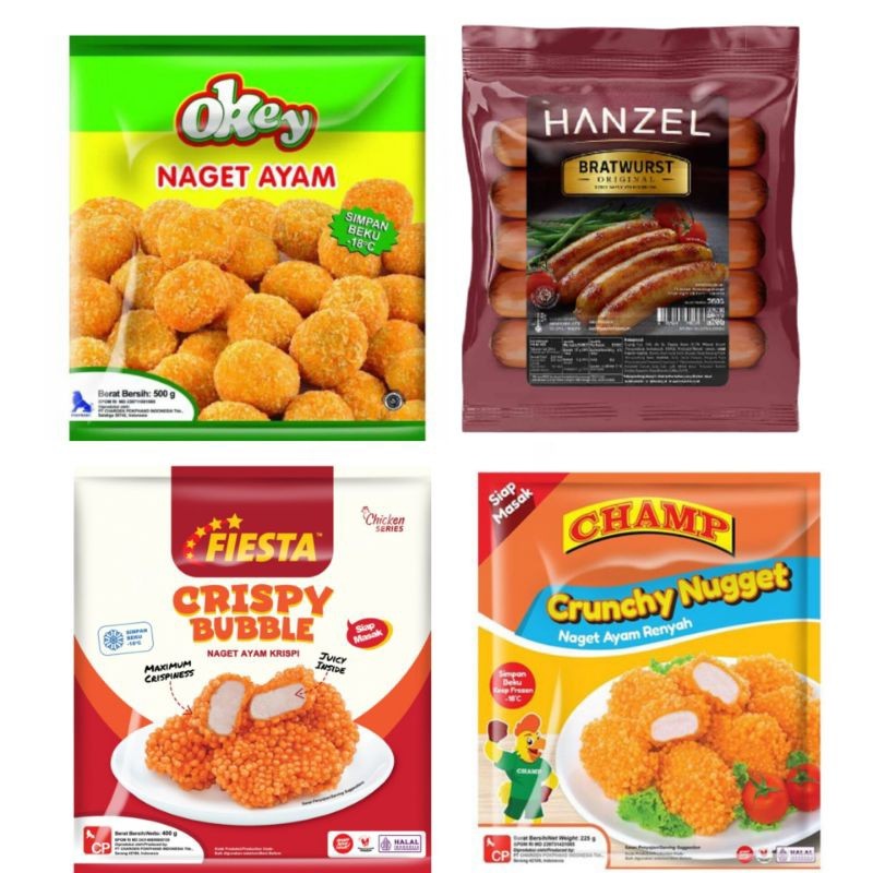 Jual fiesta nugget sosis bakso sausage chiken beef crunchy coin abc french fresh mitra nuget ...
