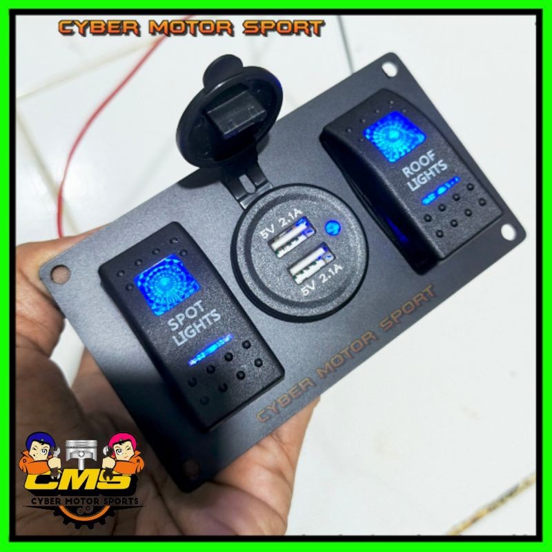 Jual Dashboard interior panel add on mobil universal . saklar panel usb ...