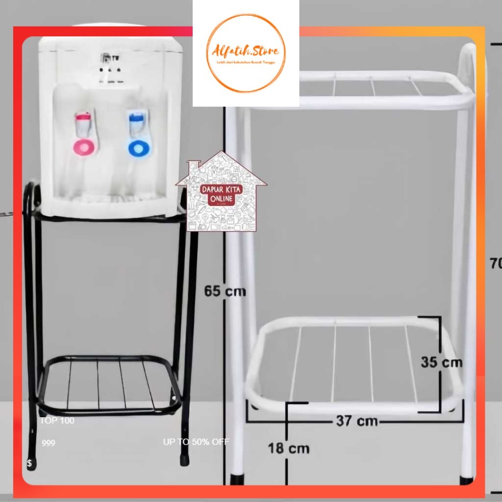 Jual RAK DISPENSER 2 SUSUN GOOD QUALITY / Rak Dispenser Hitam & Putih ...
