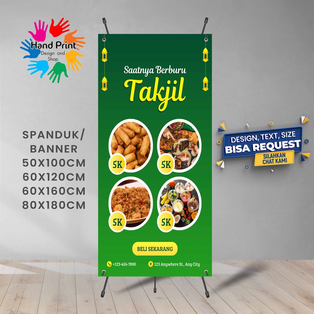 Jual Cetak Spanduk Banner Berburu Takjil Bulan Puasa MMT Spanduk Custom ...