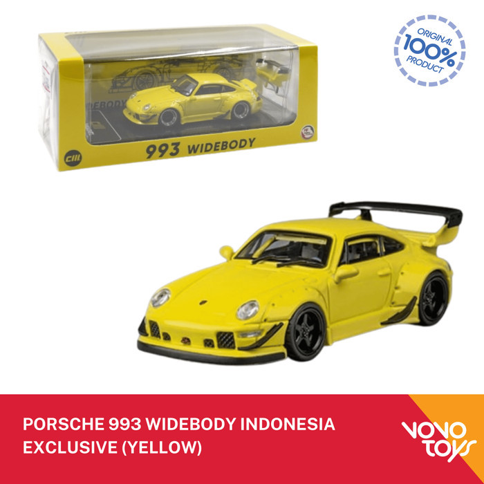 Jual CM MODEL 1/64 Porsche 993 Widebody Indonesia Exclusive (Yellow ...