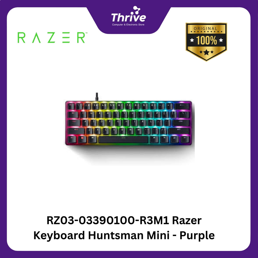 Jual RZ03-03390100-R3M1 Razer Keyboard Huntsman Mini - Purple | Shopee ...