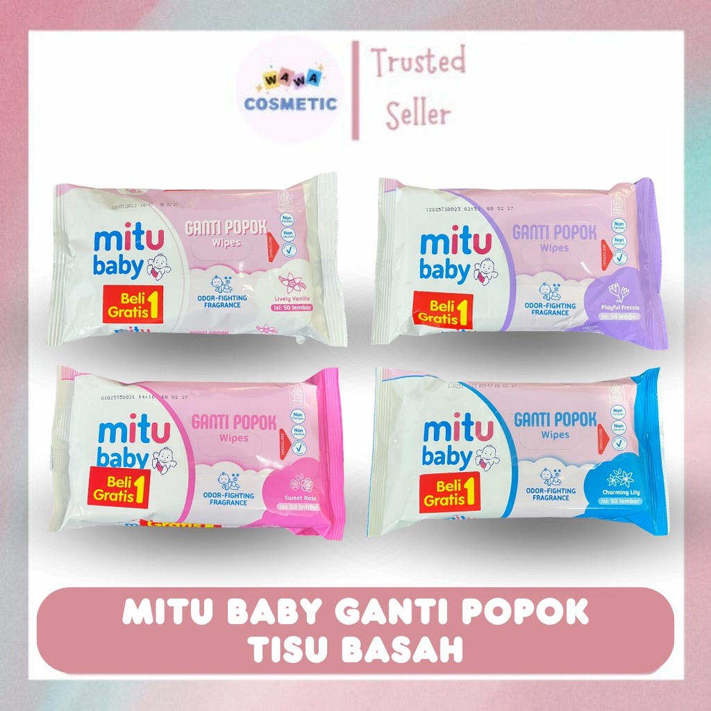 Jual WAWA - Mitu Baby Wipes | Isi 50 Lembar | Tisu Basah | Sweet Rose ...