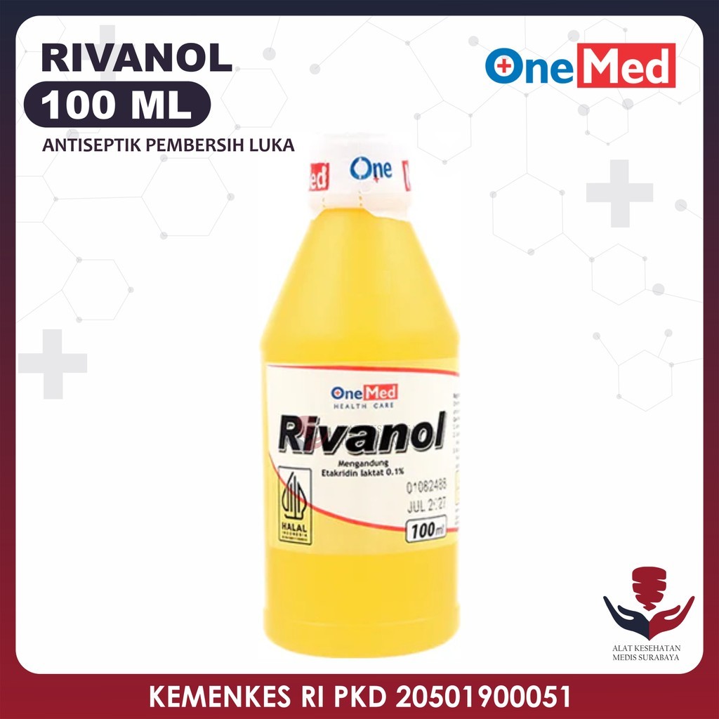 Jual Onemed Rivanol 100ml Antiseptik P3K Cairan Pembersih Luka Botol ...