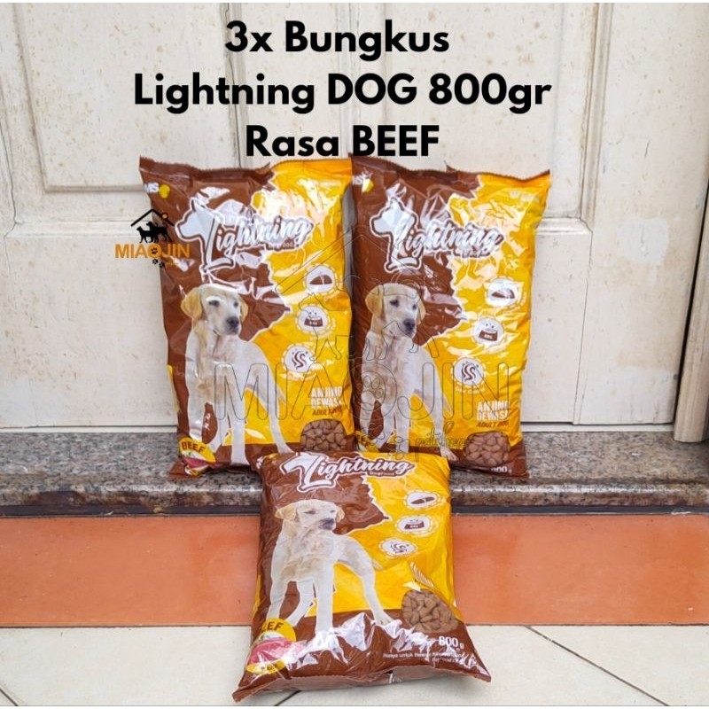 Jual 3x Lightning DOG 800gr - Choize Makanan Anjing Dewasa Bolt Pakan ...