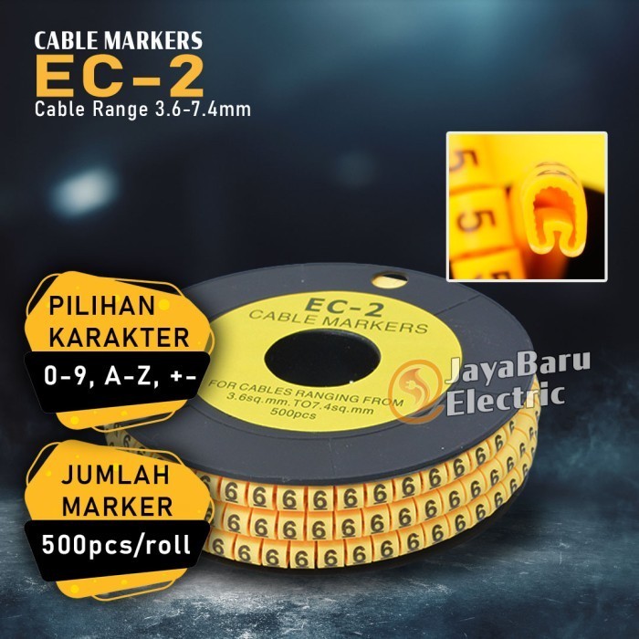 Jual Kabel Cable Marker Angka 0-9 Huruf A-Z Simbol +- EC-2 EC2 | Shopee ...