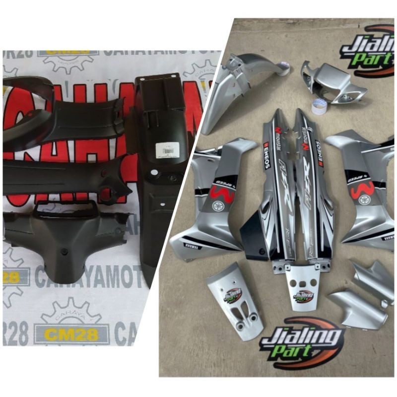 Jual Full Bodi Dan Striping Yamaha Fiz R Warna Silver Caltex | Shopee ...