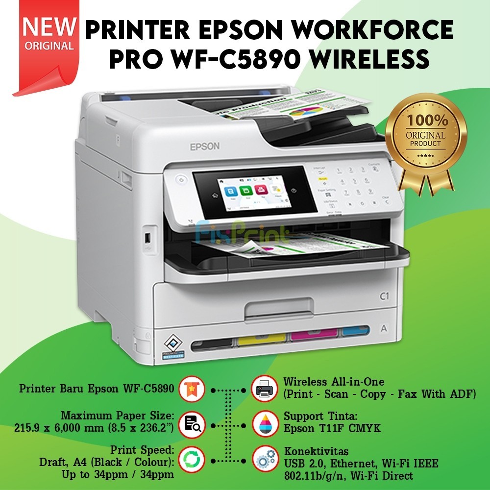 Jual Printer Epson WorkForce Pro WF-C5390 C5290 Wi-Fi Duplex Print Only & WF-C5890 (Print-Scan ...