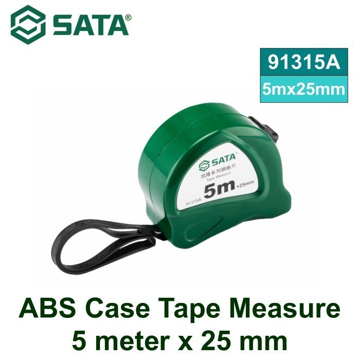 Jual SATA Meteran 5 meter x 25 mm 91315A Abs Case Tape Measure 5 m x 25 ...