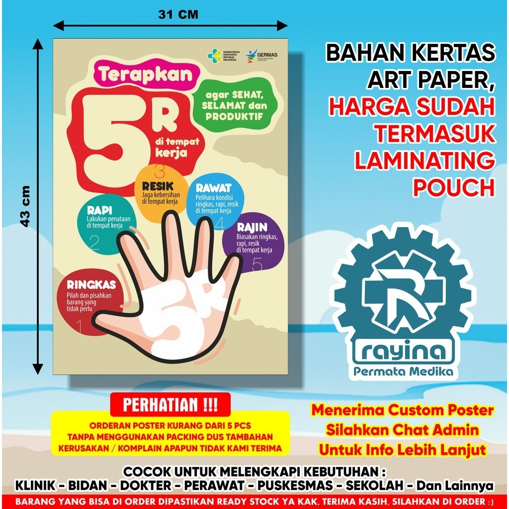 Jual Poster Terapkan 5R di Tempat Kerja | Shopee Indonesia